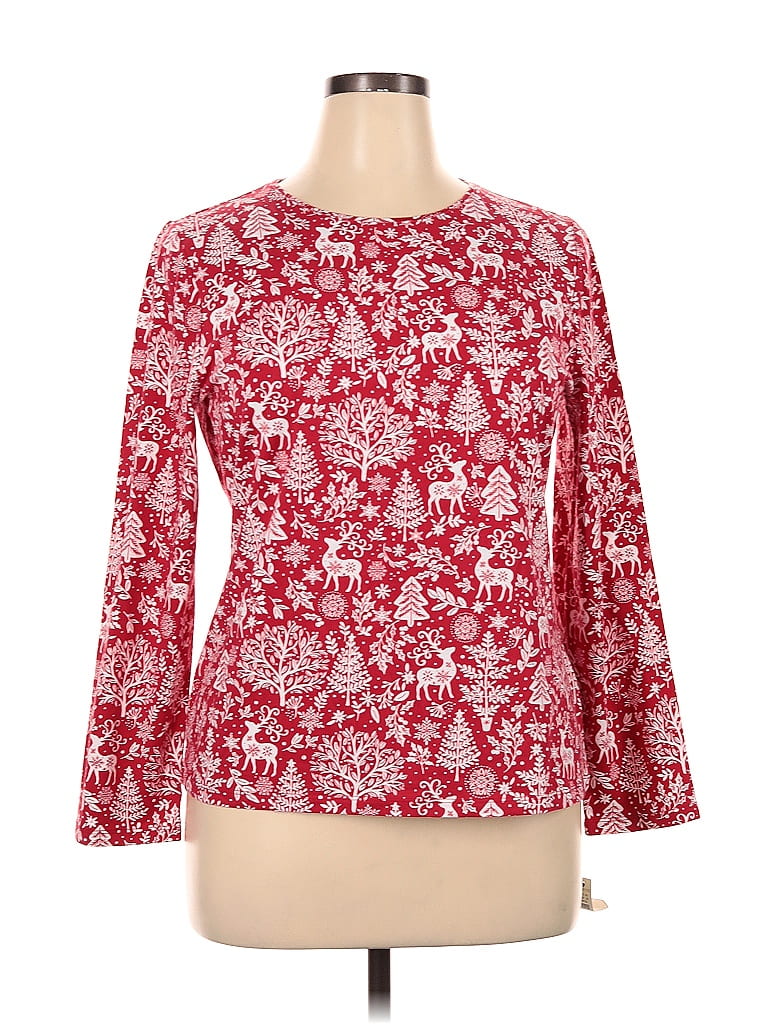 Talbots Red Long Sleeve T-Shirt Size XL (Petite) - 73% off | ThredUp