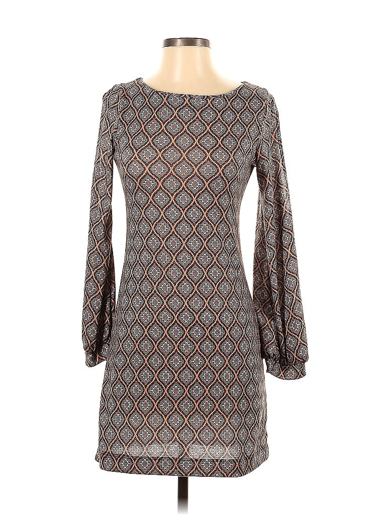 Mind Code Paisley Argyle Brown Casual Dress Size S - 60% off | ThredUp