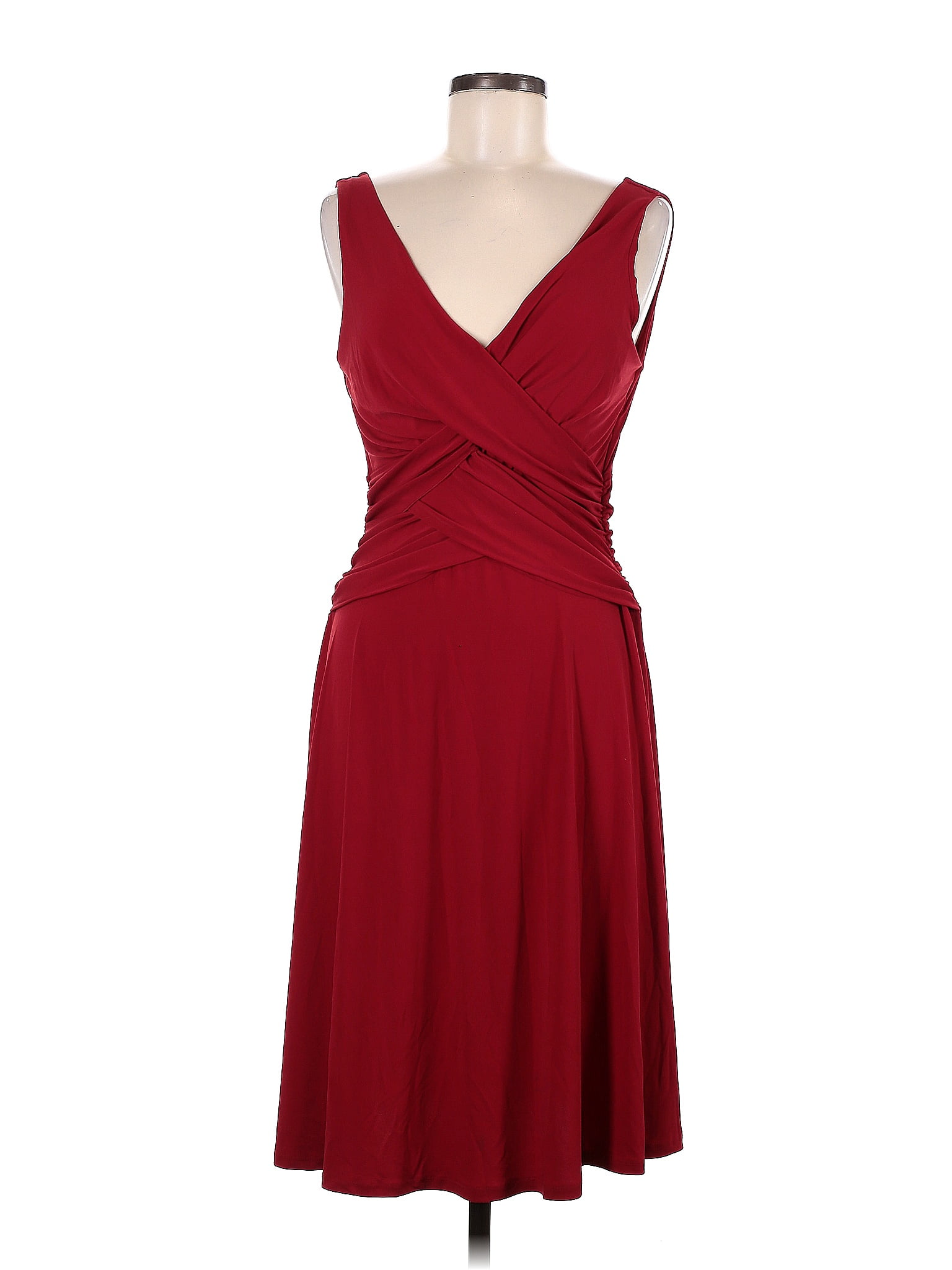 Max And Cleo Burgundy Casual Dress Size M 71 Off Thredup