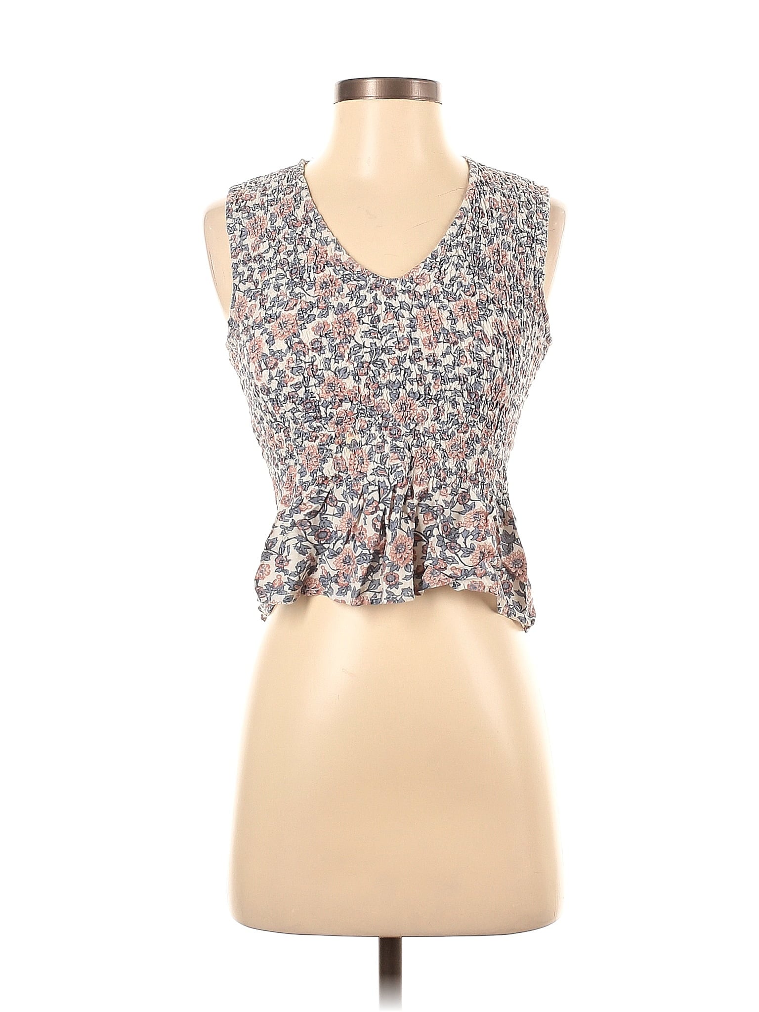 Sim & Sam 100% Rayon Ivory Sleeveless Blouse Size S - 68% off | ThredUp