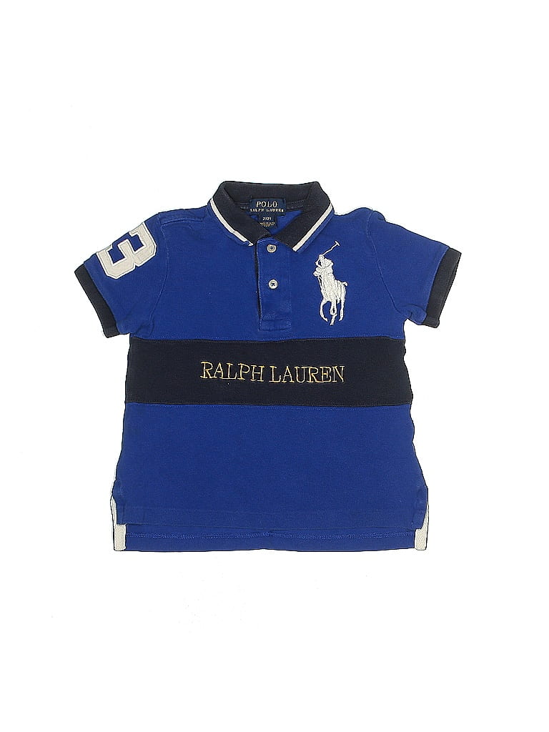 Polo By Ralph Lauren 100 Cotton Blue Short Sleeve Polo Size 2t 61