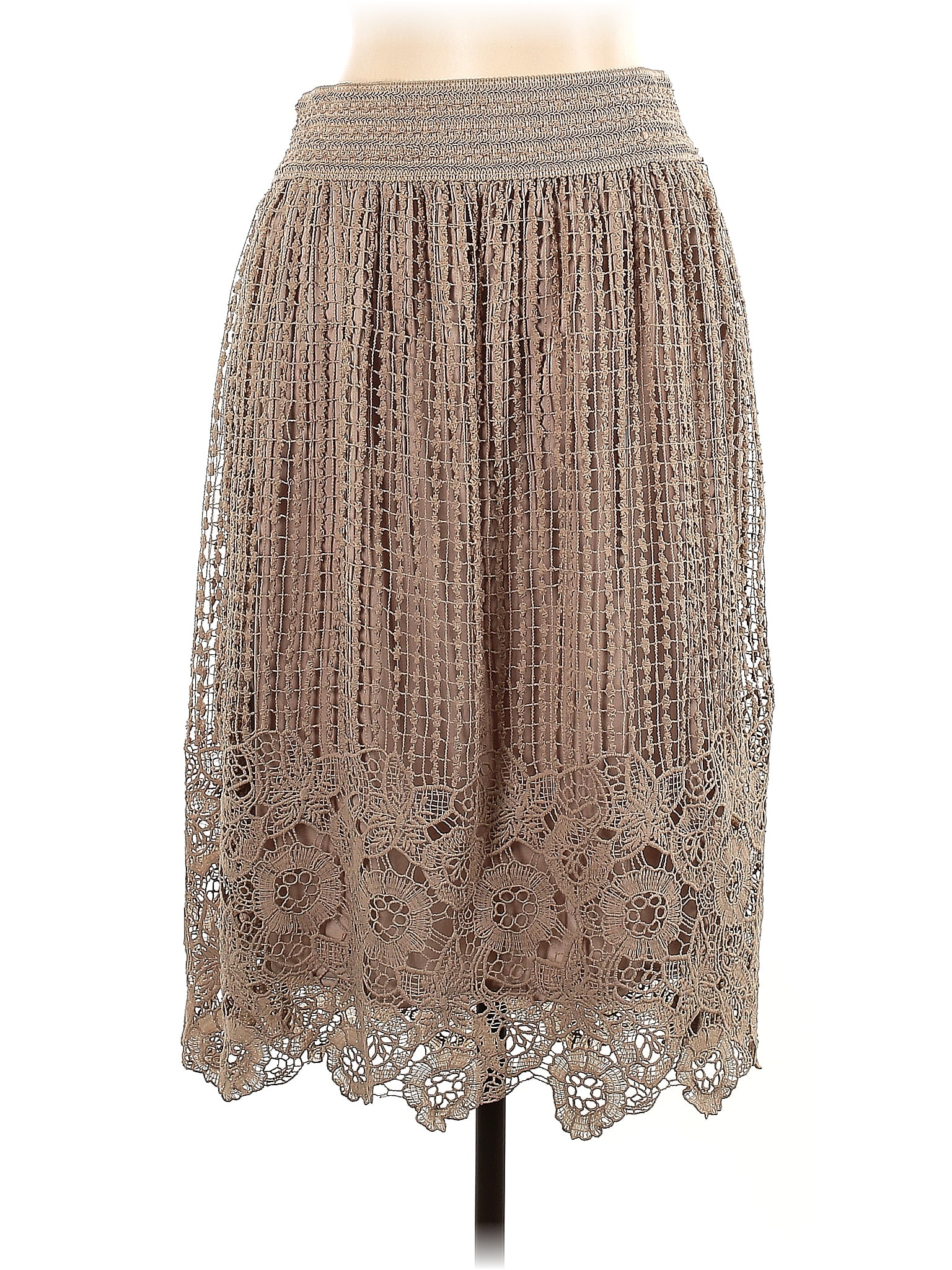 J Gee 100% Polyester Tan Casual Skirt Size L - 41% off | ThredUp