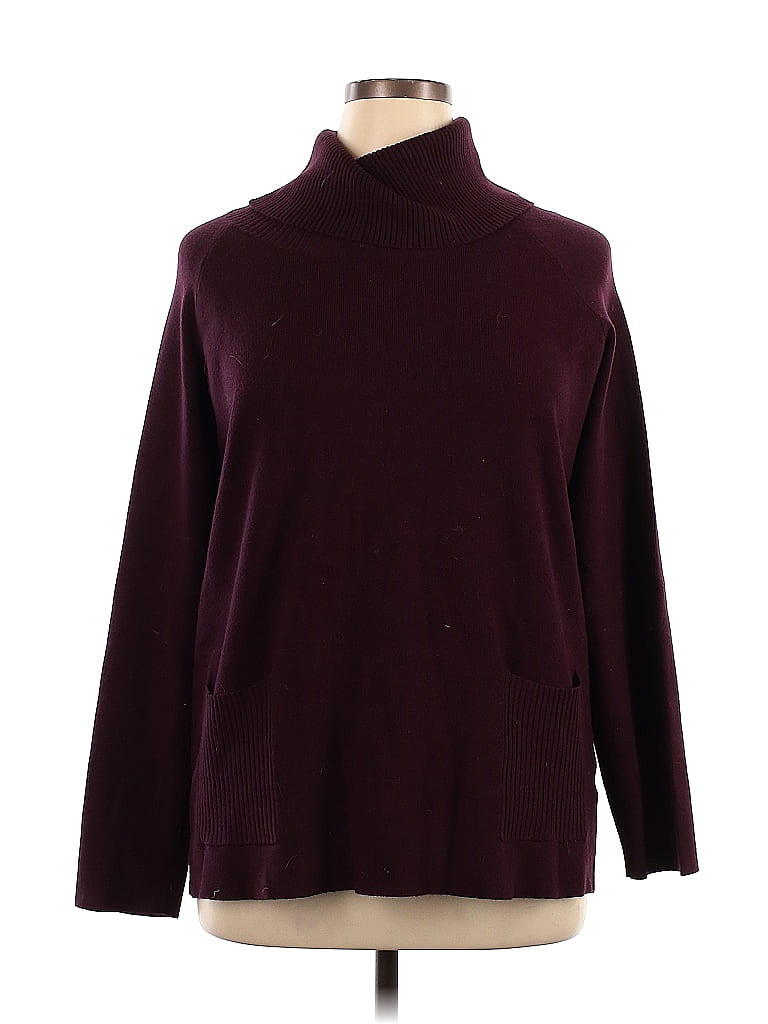 Evolution by Cyrus Burgundy Turtleneck Sweater Size XL - 82% off | ThredUp