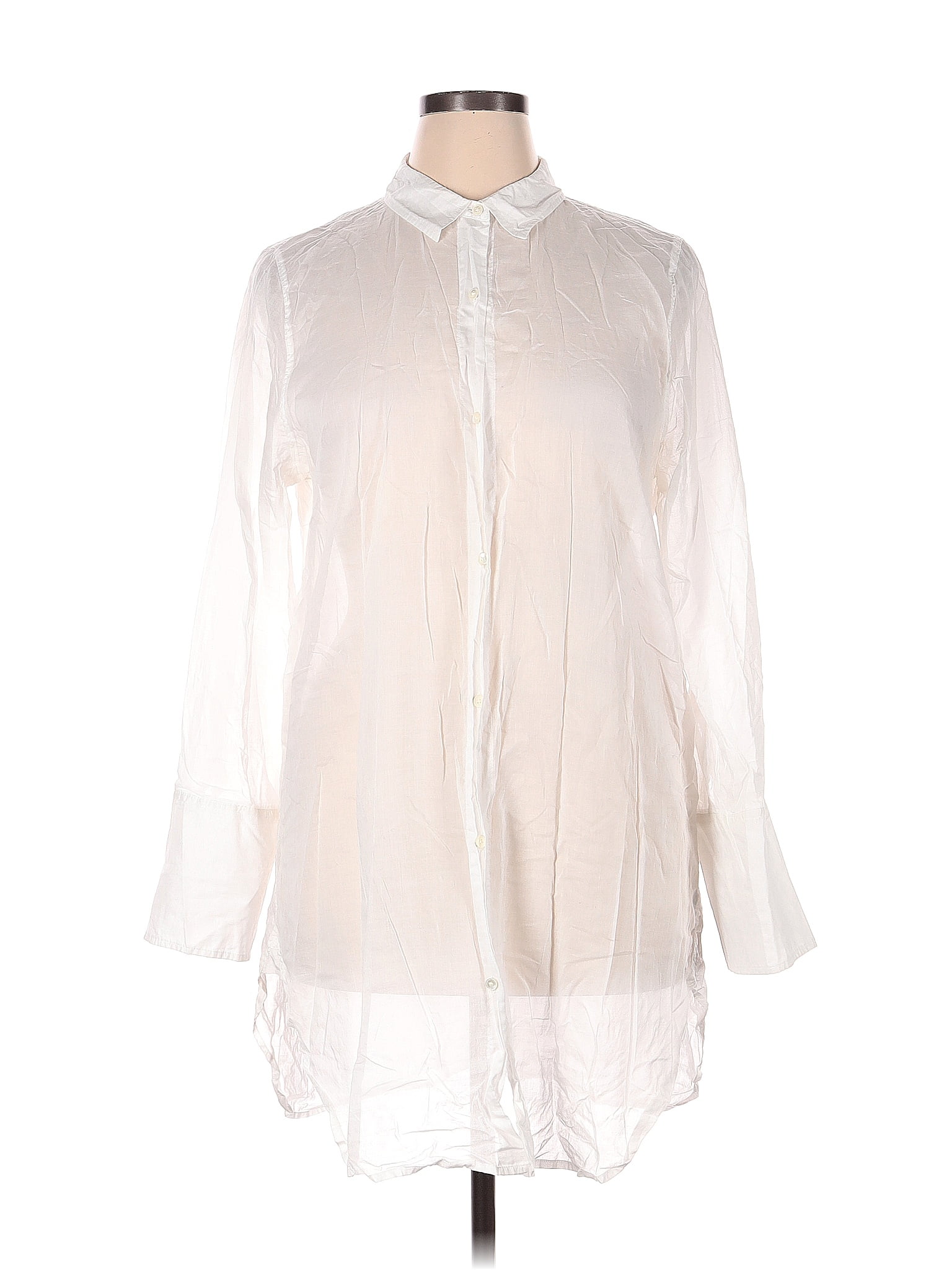 J.Crew 100% Cotton Ivory Long Sleeve Button-Down Shirt Size XL - 71% off | ThredUp