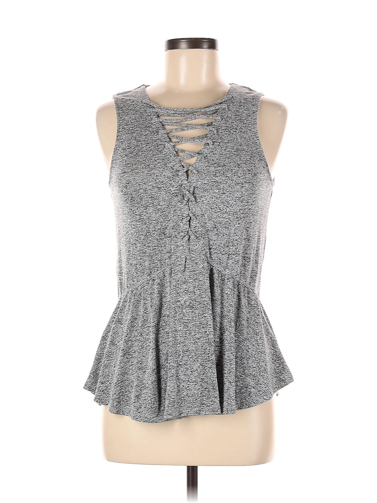 Express Outlet Gray Sleeveless Top Size M - 52% off | ThredUp