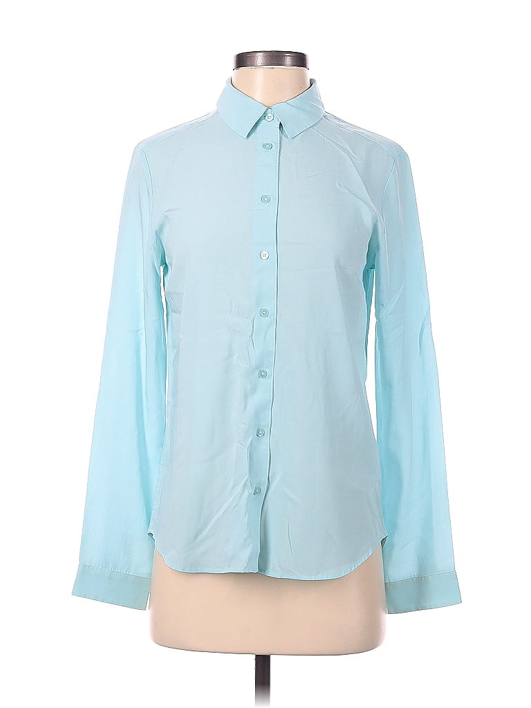 Uniqlo Blue Long Sleeve Blouse Size S - 45% off | ThredUp