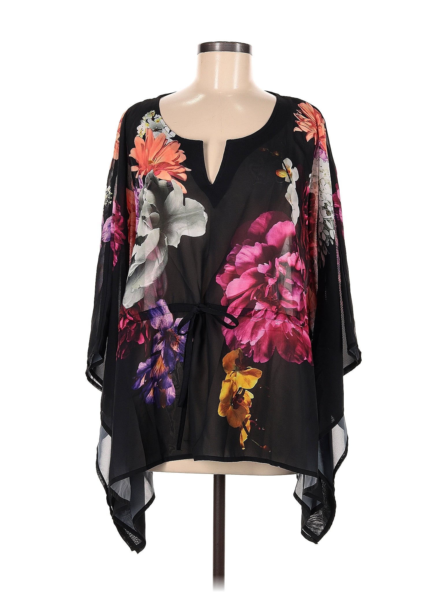 Colleen Lopez 100% Polyester Black Cardigan Size M - 76% off | ThredUp