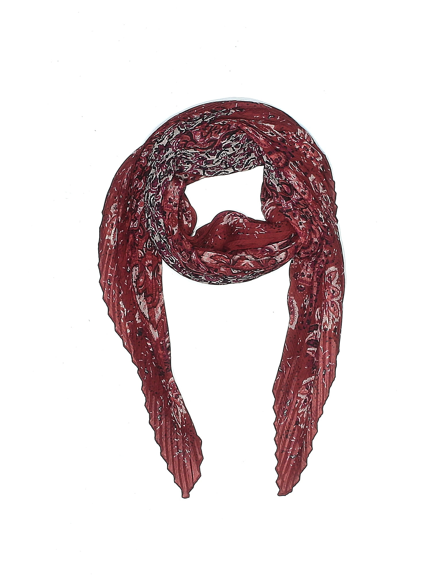 J.Jill Paisley Burgundy Scarf One Size - 20% off | ThredUp