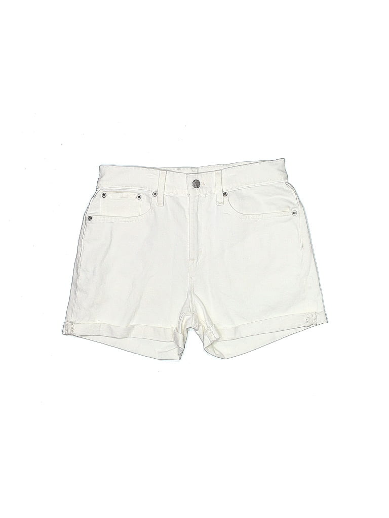 J.Crew Factory Store Solid White Denim Shorts 26 Waist - 72% off | ThredUp