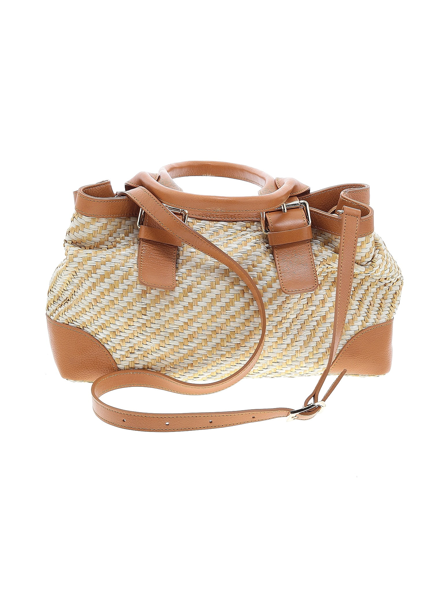 Divina Firenze Jacquard Marled Argyle Tweed Fair Isle Tan Satchel One ...