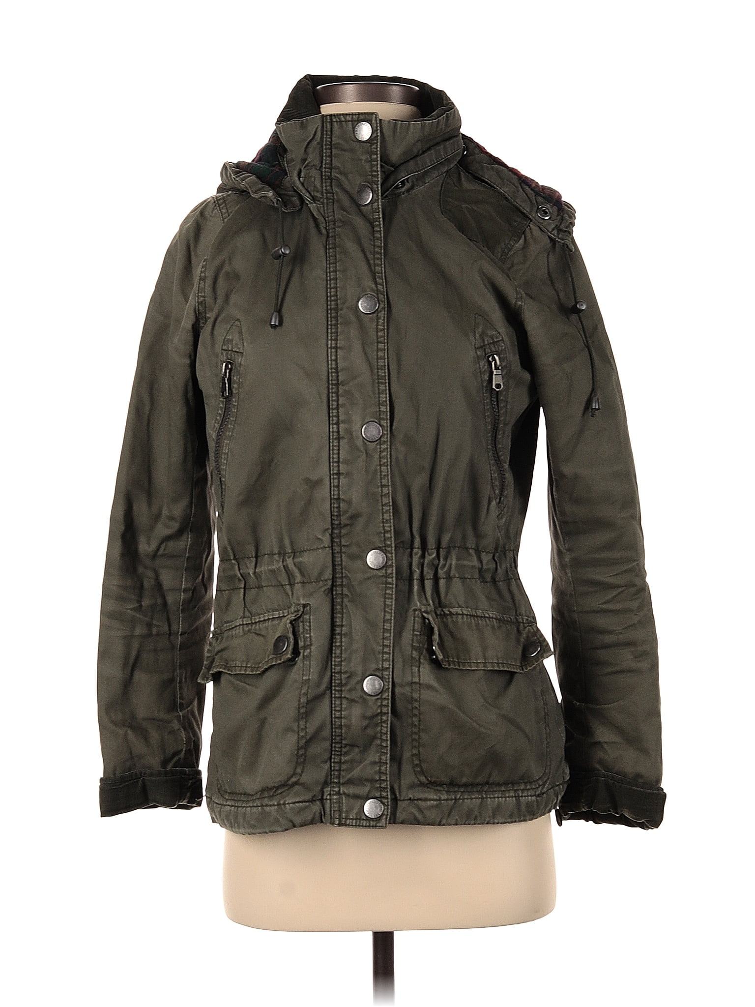 H&M L.O.G.G. 100% Cotton Solid Green Jacket Size 2 - 50% off | ThredUp