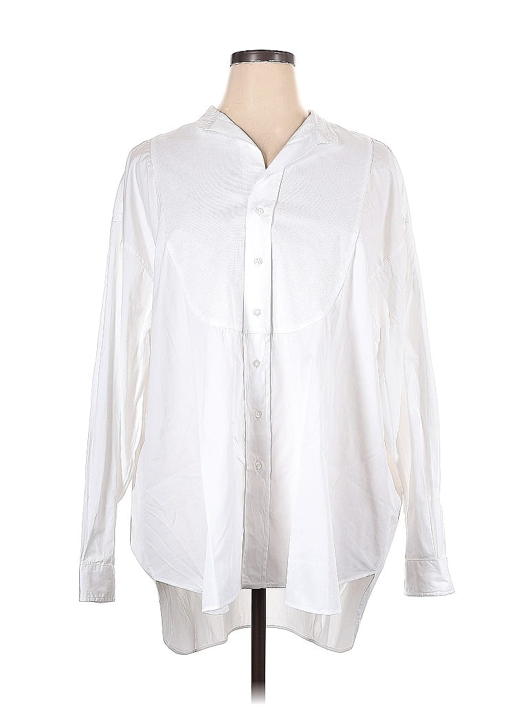 Frank & Eileen 100% Cotton White Long Sleeve Blouse Size XL - 78% off | ThredUp