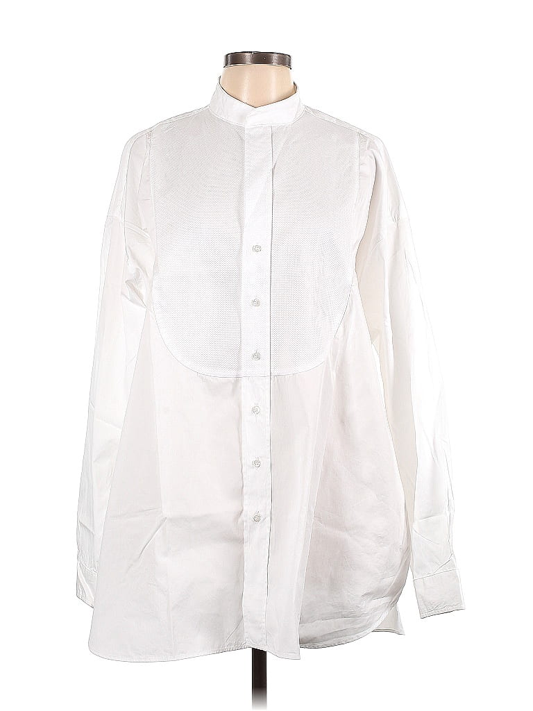 Frank & Eileen 100% Cotton White Long Sleeve Button-Down Shirt Size L - 73% off | ThredUp