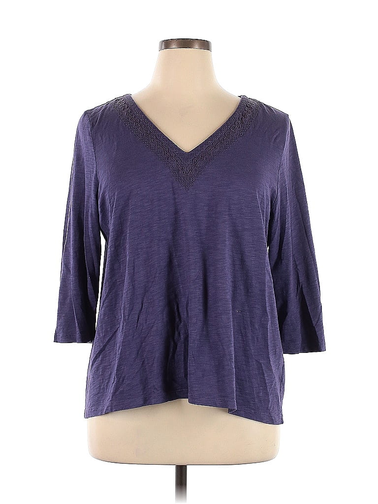 J.Jill Purple Long Sleeve Top Size XL - 67% off | ThredUp