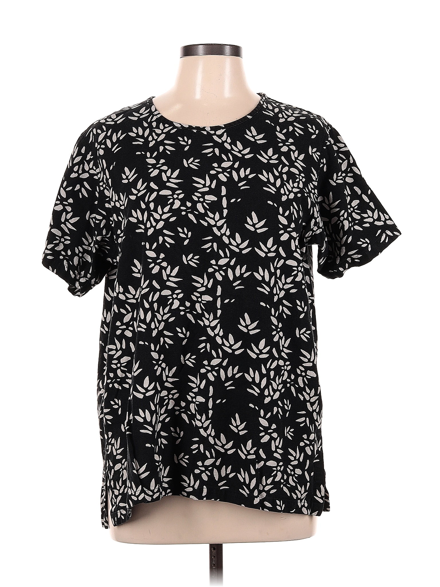 Chico's Design Batik Black Short Sleeve Blouse Size Med (1) - 68% off ...