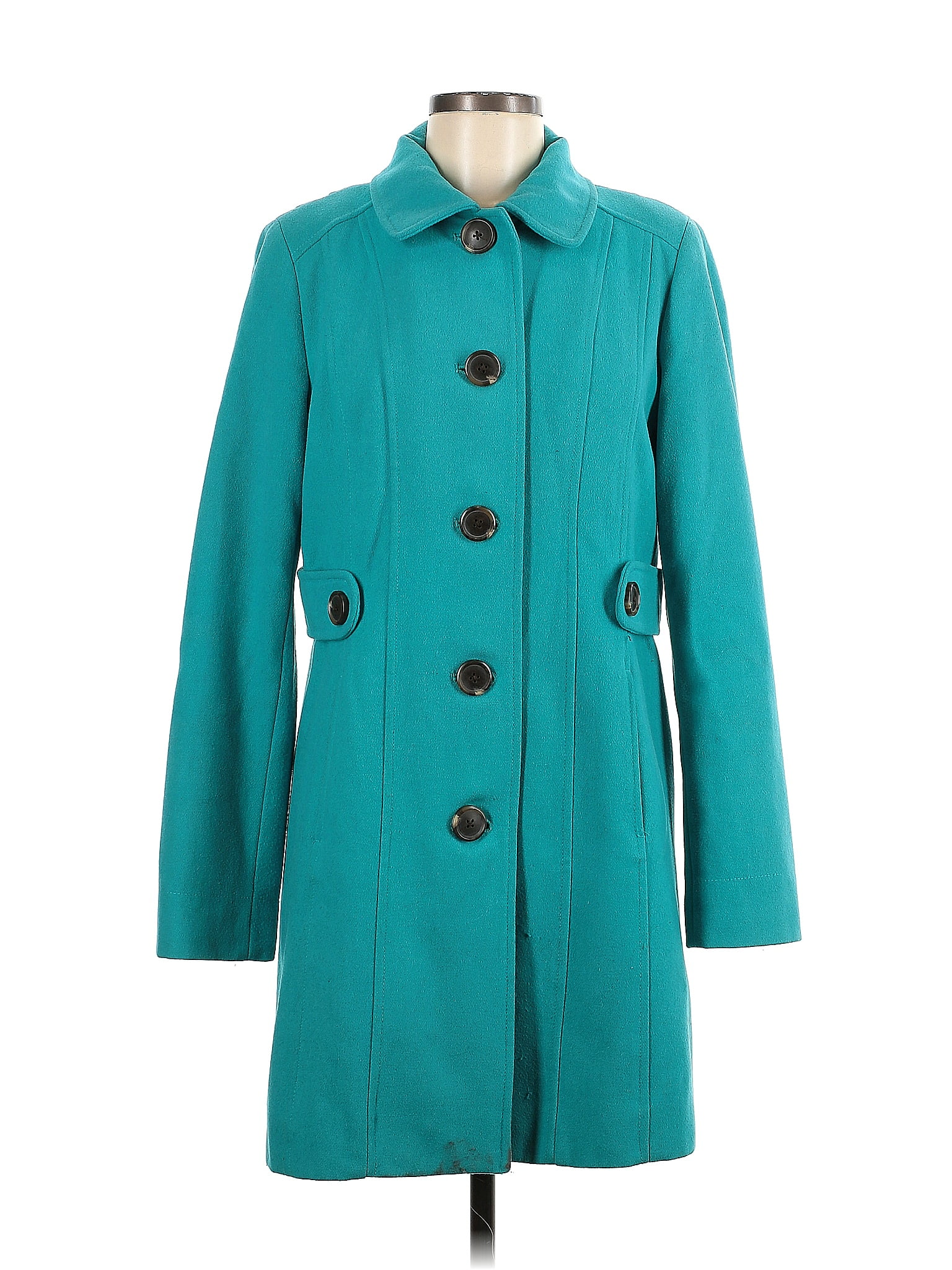 Merona Teal Wool Coat Size M - 44% off | ThredUp