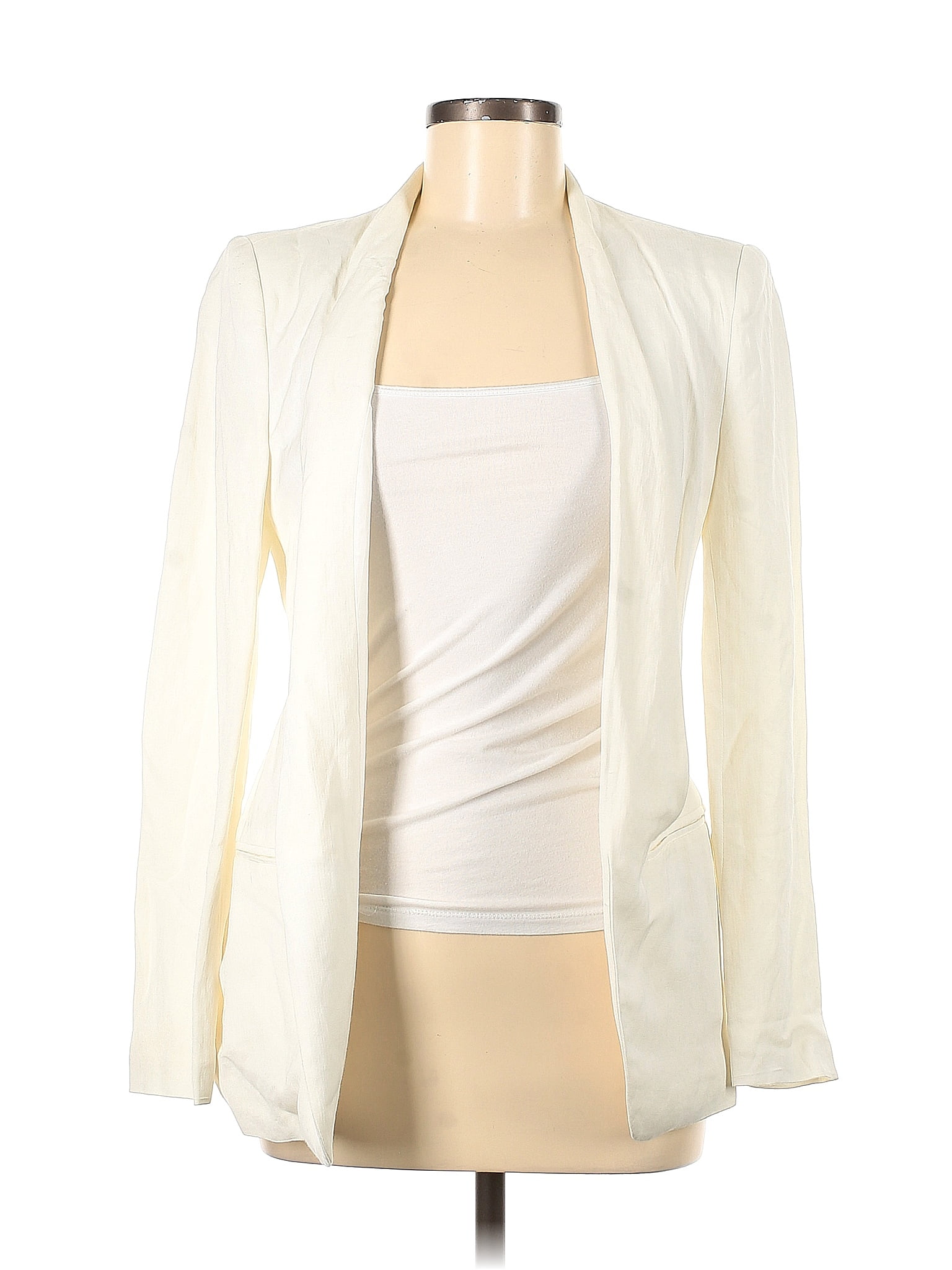 Zara Basic Ivory Blazer Size M - 50% off | ThredUp