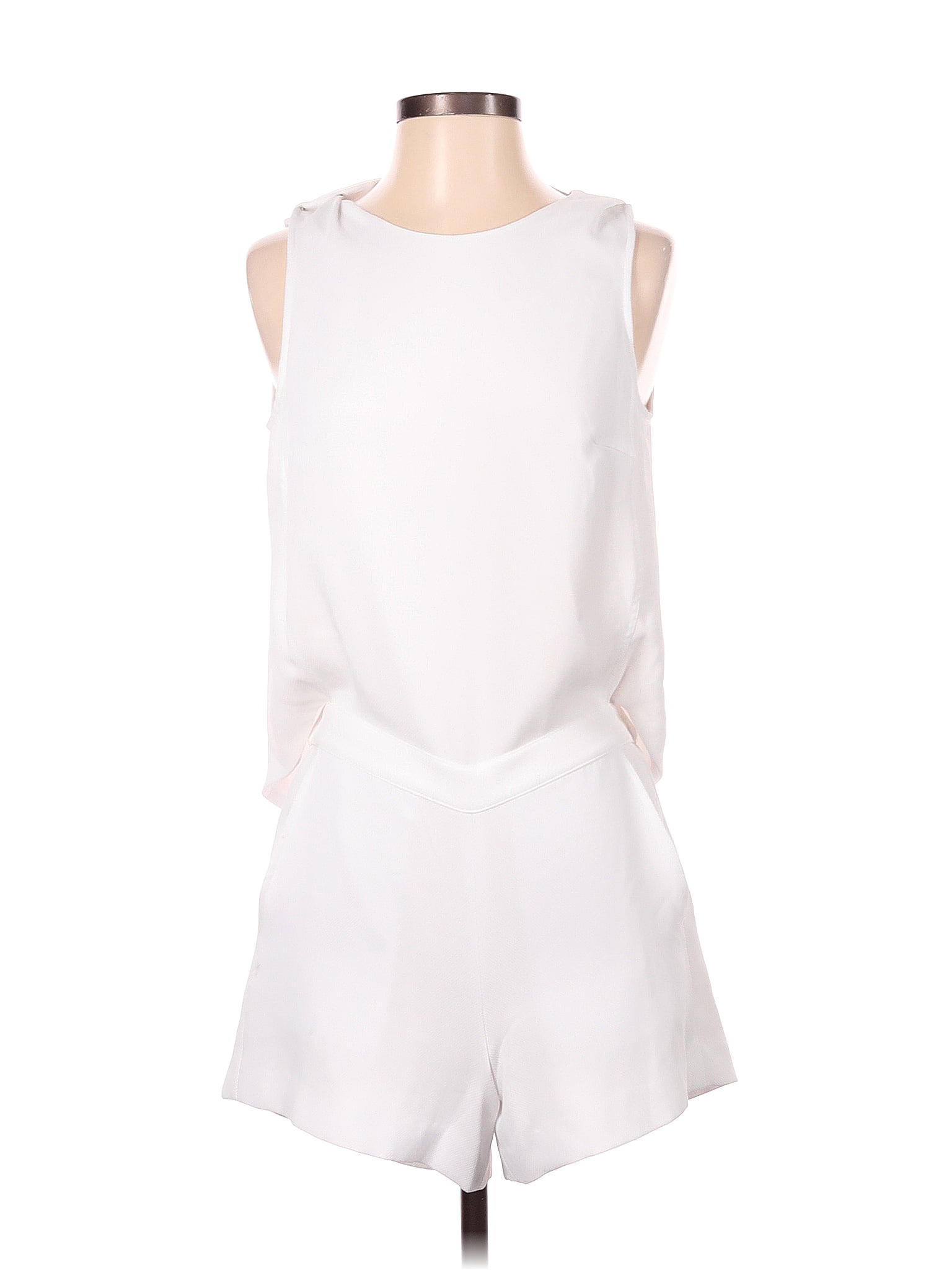 Club Monaco 100% Polyester Solid White Romper Size 2 - 78% off | ThredUp