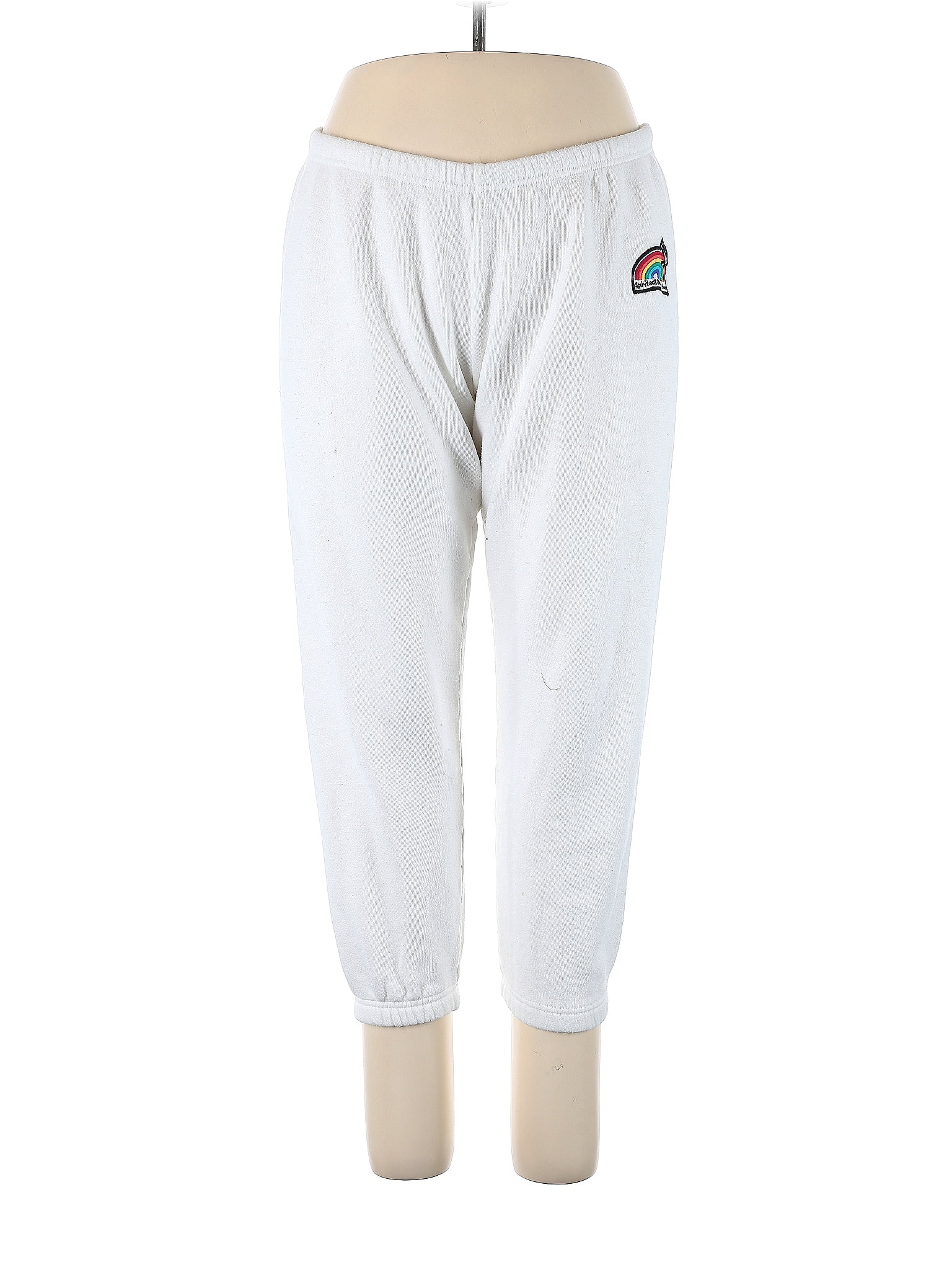 Spiritual Gangster 100% Cotton Solid Graphic White Sweatpants Size XL ...