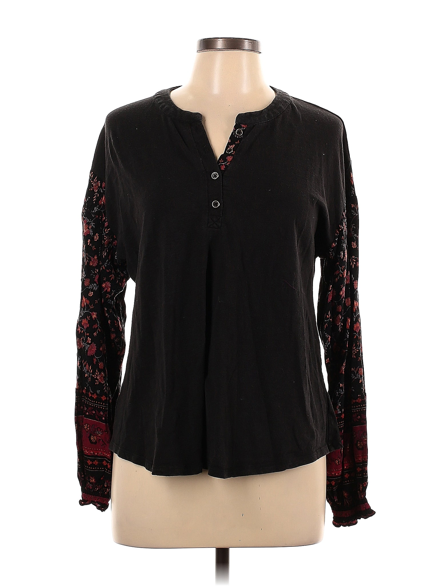 Knox Rose Black Long Sleeve Blouse Size L 40 Off Thredup