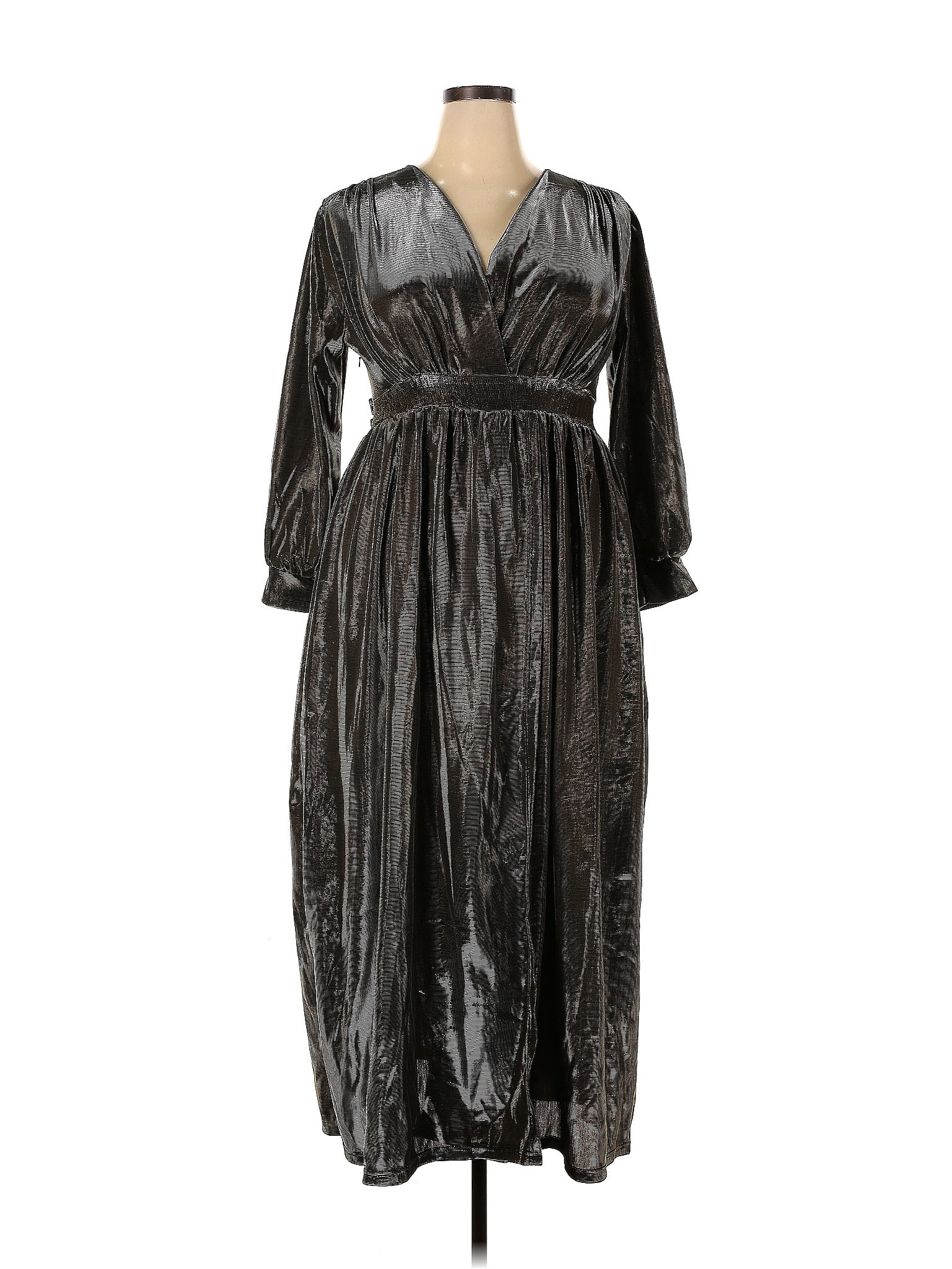 Unbranded Metallic Silver Casual Dress Size 2X (Plus) - 20% off | ThredUp