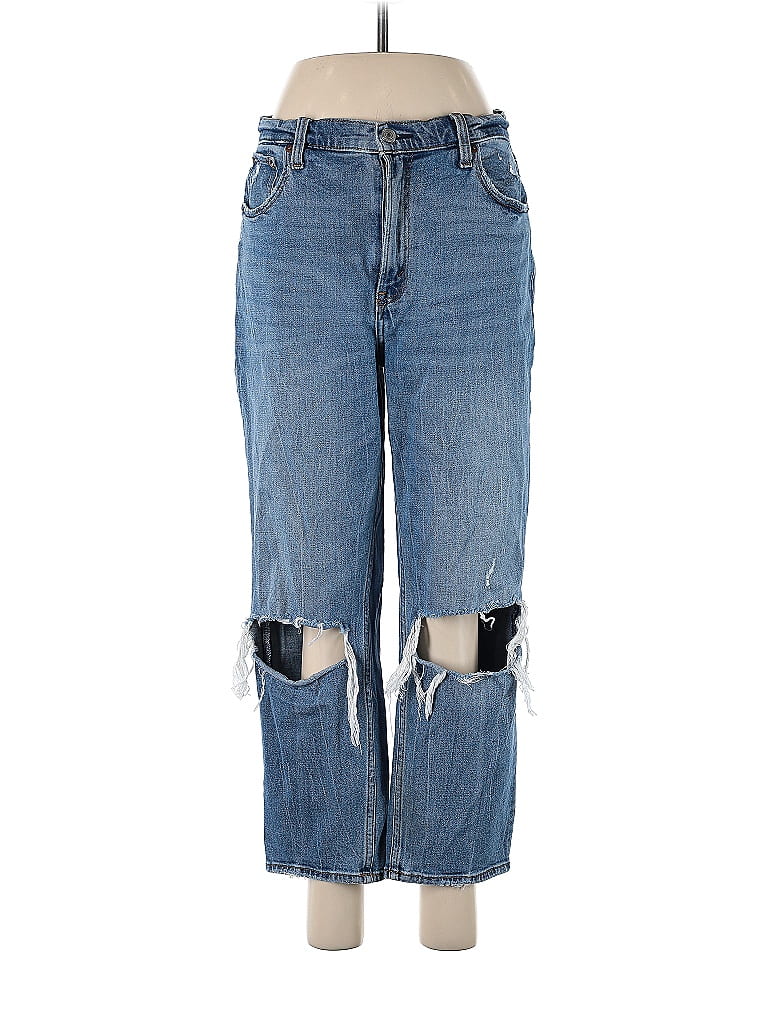 Abercrombie & Fitch Tortoise Grid Color Block Blue Jeans 29 Waist - 64% ...