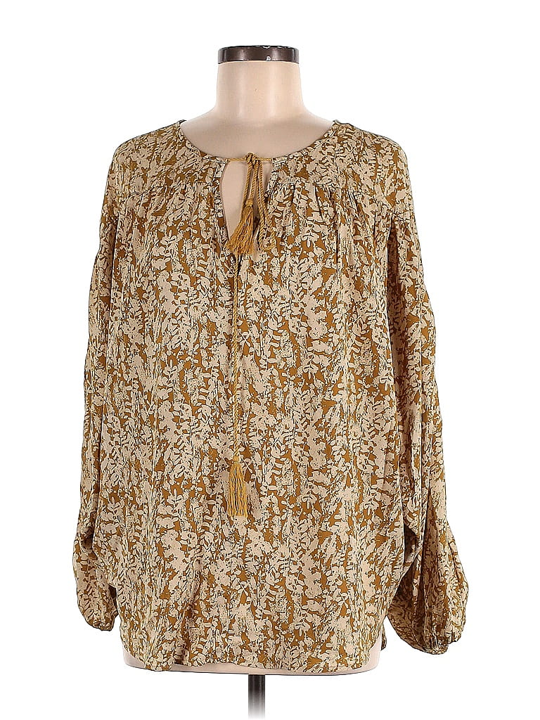 Assorted Brands 100% Polyester Gold Long Sleeve Blouse Size M - 62% off | ThredUp