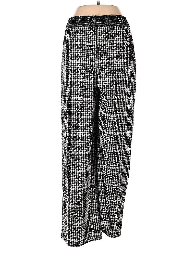 EXQUISE Houndstooth Checkered-gingham Plaid Tweed Argyle Black Casual ...