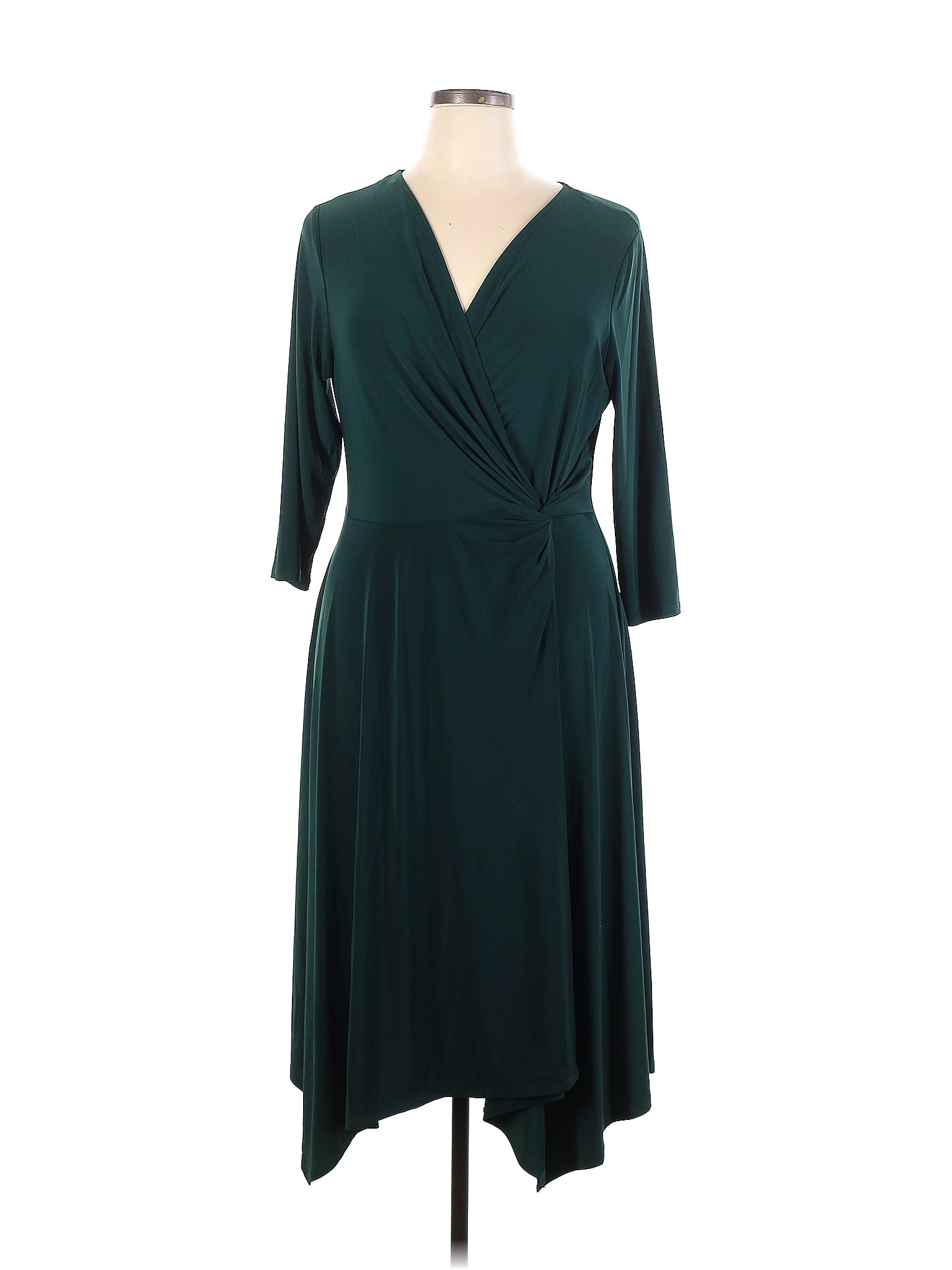 Perceptions Solid Teal Cocktail Dress Size XL - 54% off | ThredUp