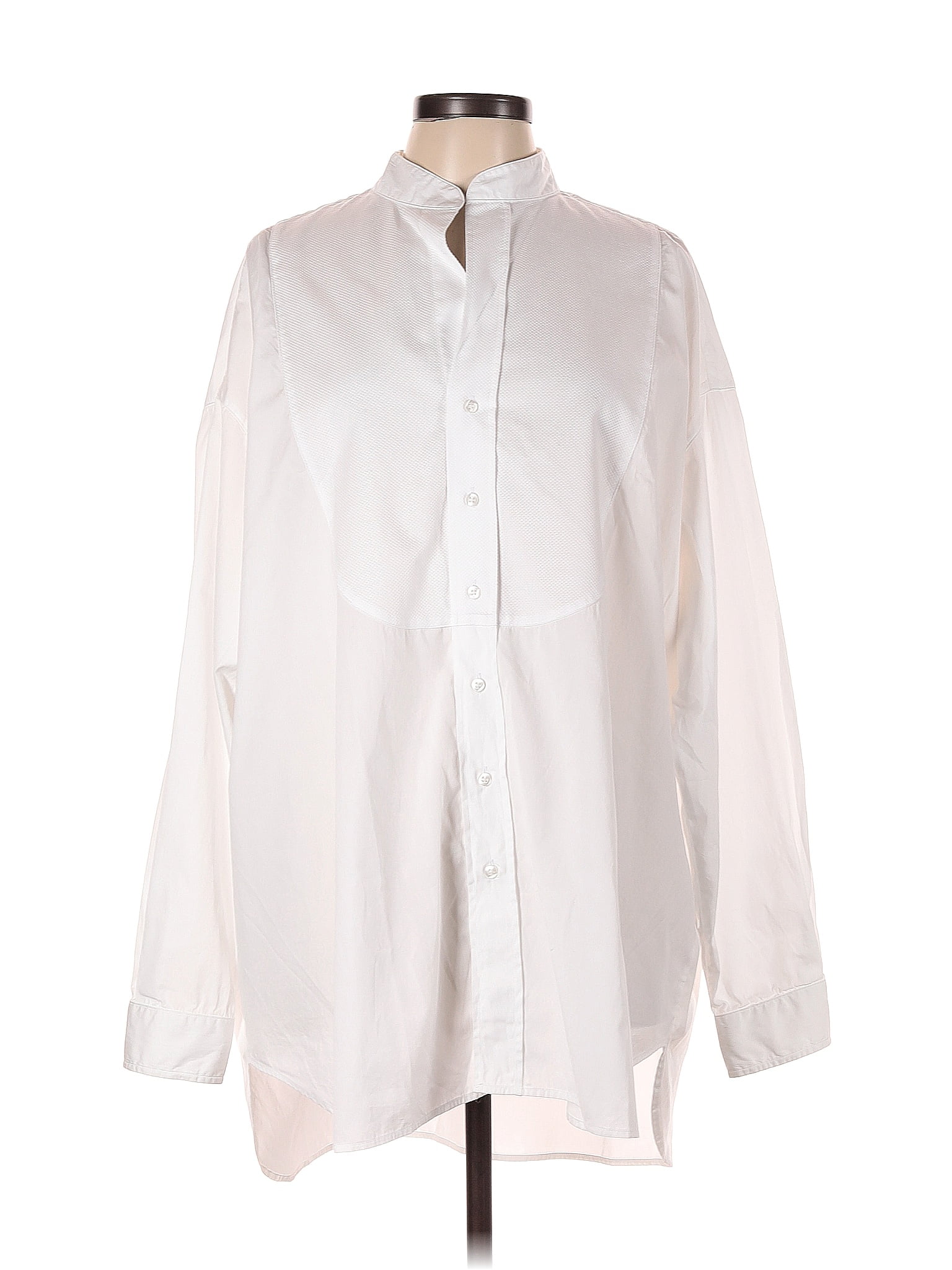 Frank & Eileen 100% Cotton White Long Sleeve Button-Down Shirt Size L - 74% off | ThredUp
