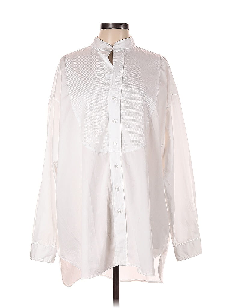Frank & Eileen 100% Cotton White Long Sleeve Button-Down Shirt Size L - 74% off | ThredUp