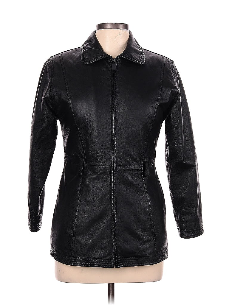 KC Collections Black Leather Jacket Size L - 61% off | ThredUp