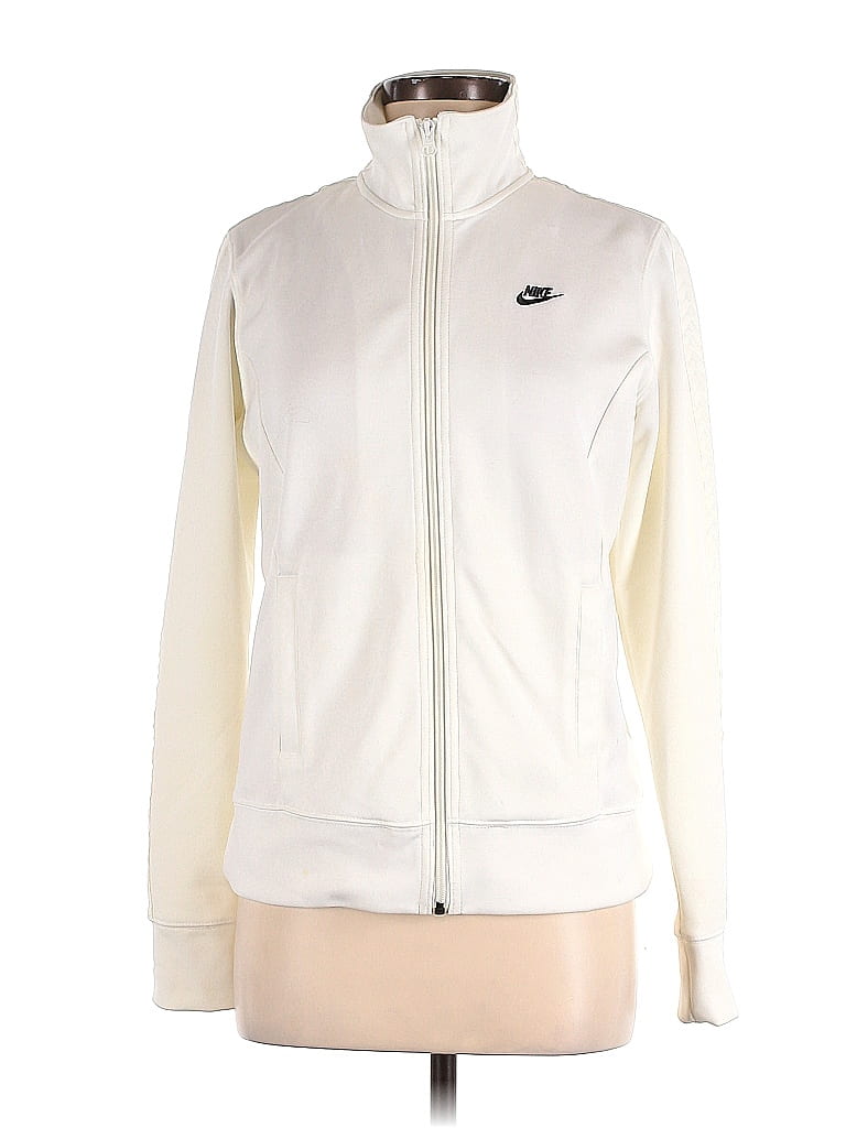 Nike White Track Jacket Size M - 63% off | ThredUp