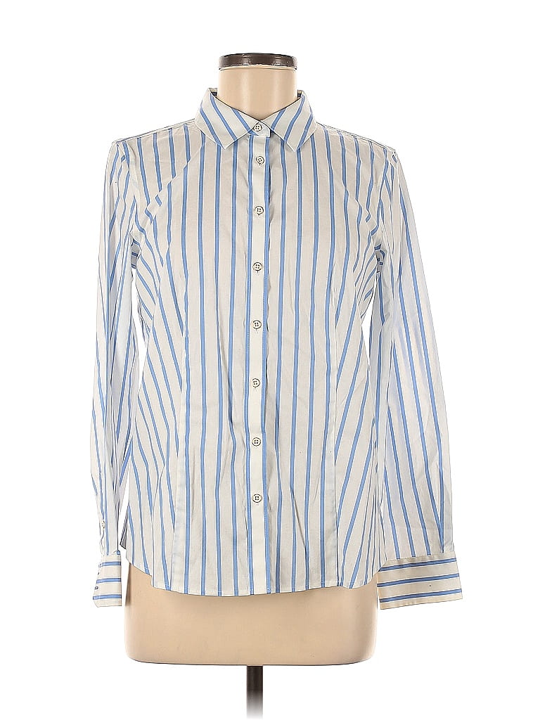 Talbots Stripes Blue Long Sleeve Button-Down Shirt Size 6 - 77% off | ThredUp