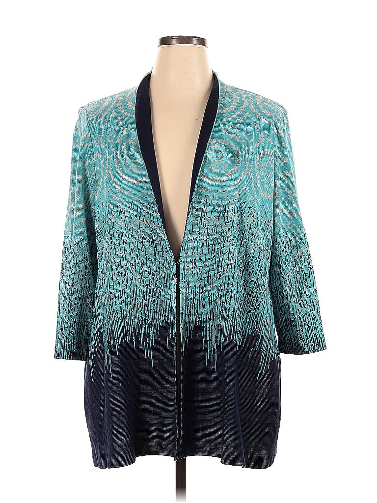 misook Teal Cardigan Size 1X (Plus) - 77% off | ThredUp