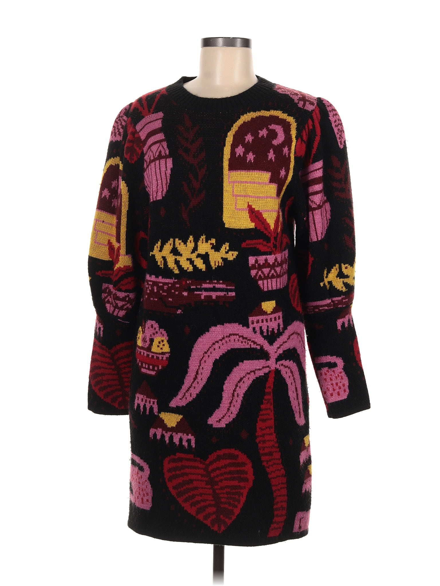 FARM Rio Hearts Burgundy Casual Dress Size M - 51% off | ThredUp