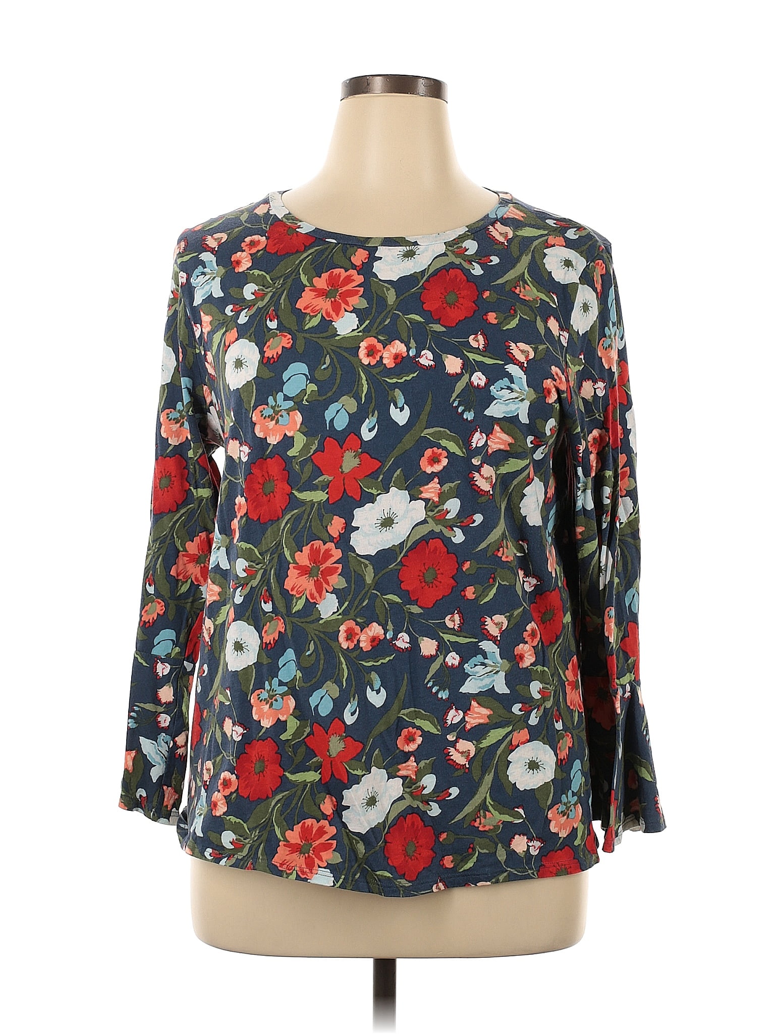 Ann Taylor LOFT Outlet Gray Long Sleeve Top Size XL - 53% off | ThredUp