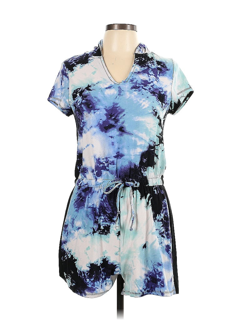 Derek Heart Graphic Tie-dye Blue Romper Size L - 46% off | ThredUp
