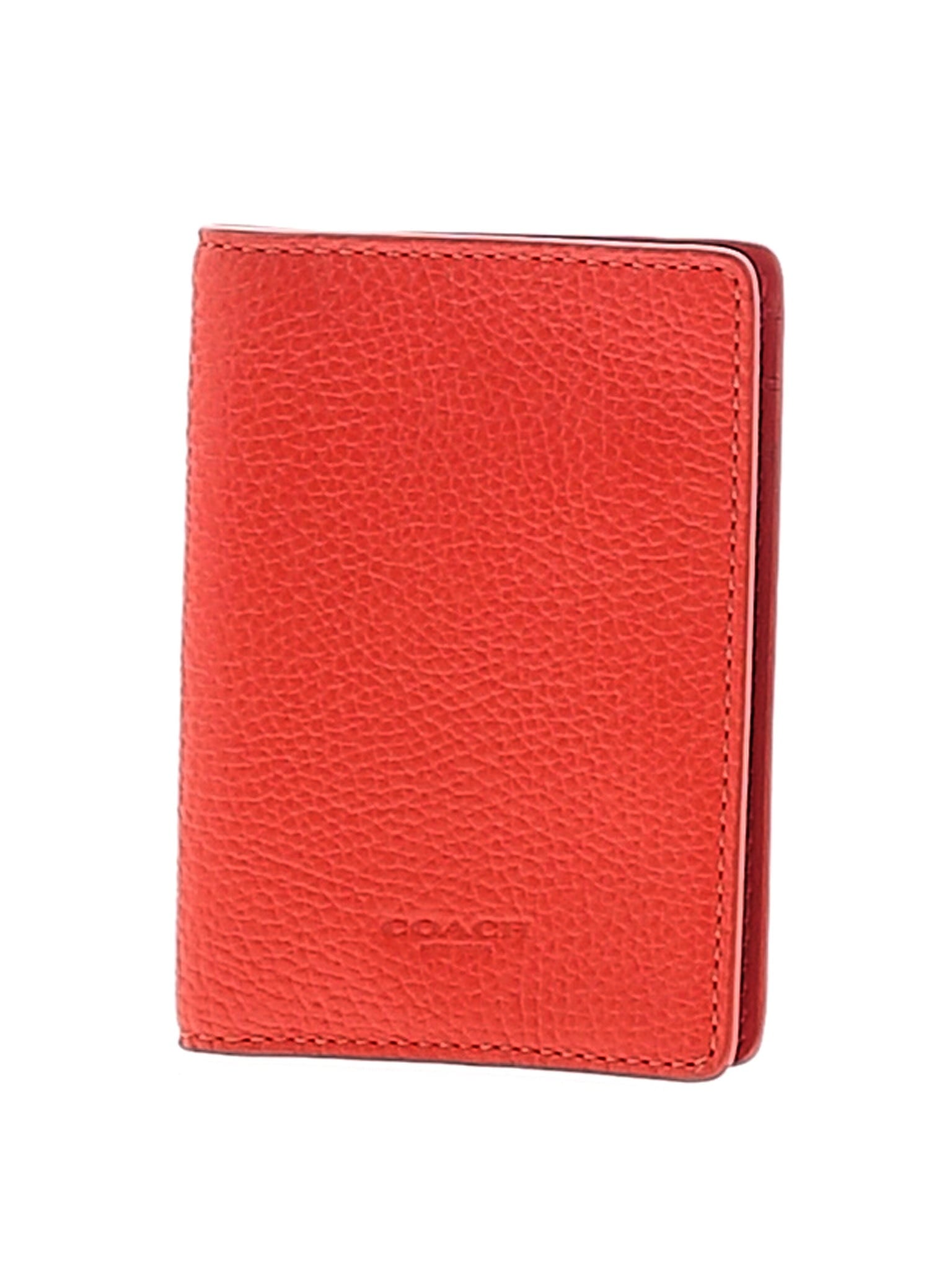 Coach Factory 100% Leather Red Leather Card Holder One Size - 52% off ...
