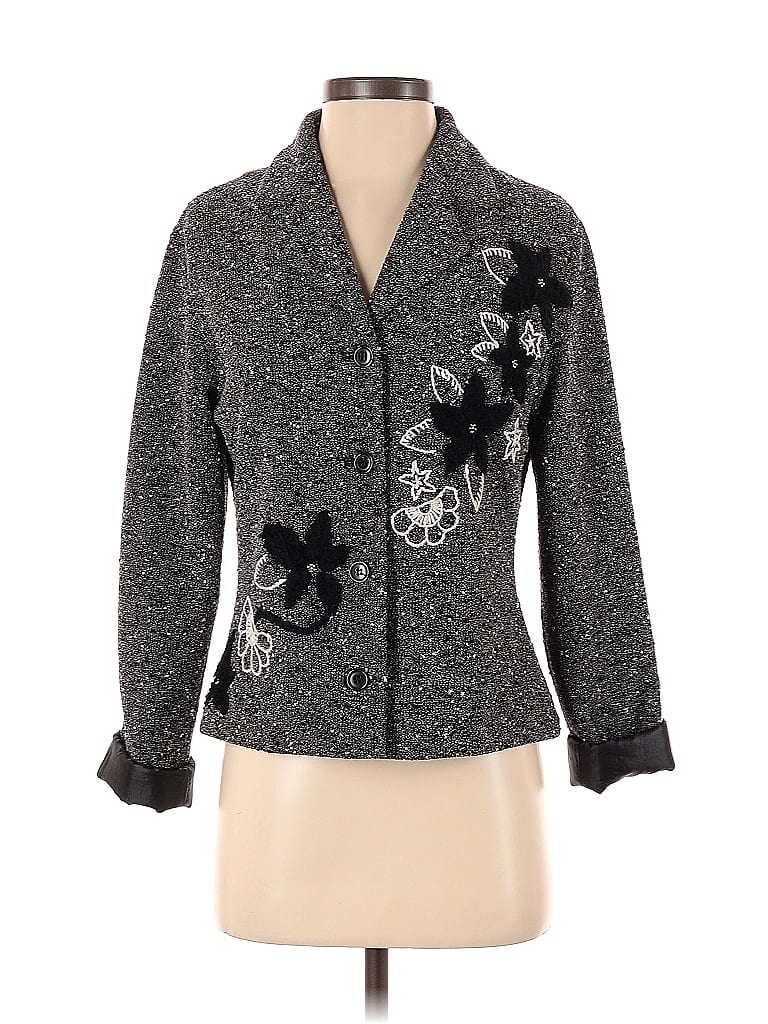 Ann Trinity 100% Acetate Gray Blazer Size S - 59% off | ThredUp