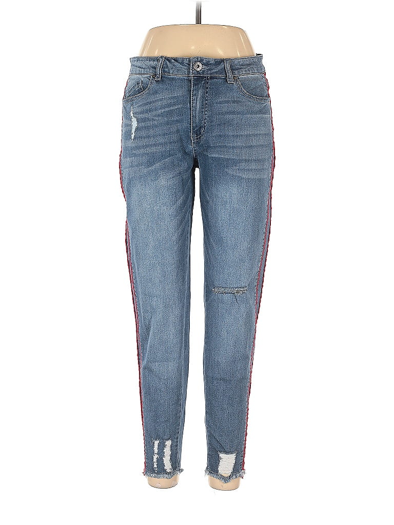 Indigo Thread Co. Stripes Color Block Blue Jeans Size 10 - 69% off ...