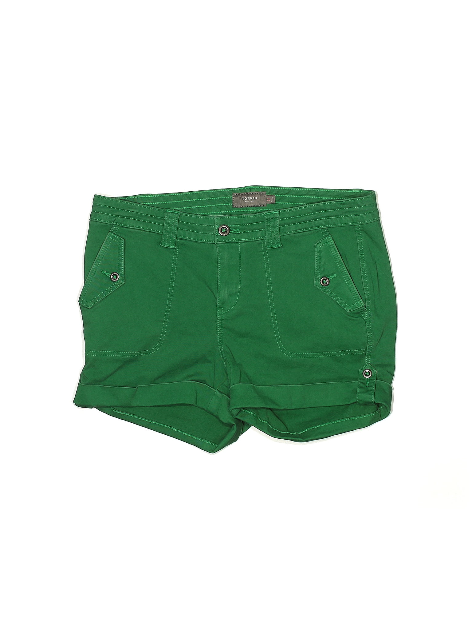 Torrid Solid Green Shorts Size 14 (Plus) - 66% off | ThredUp
