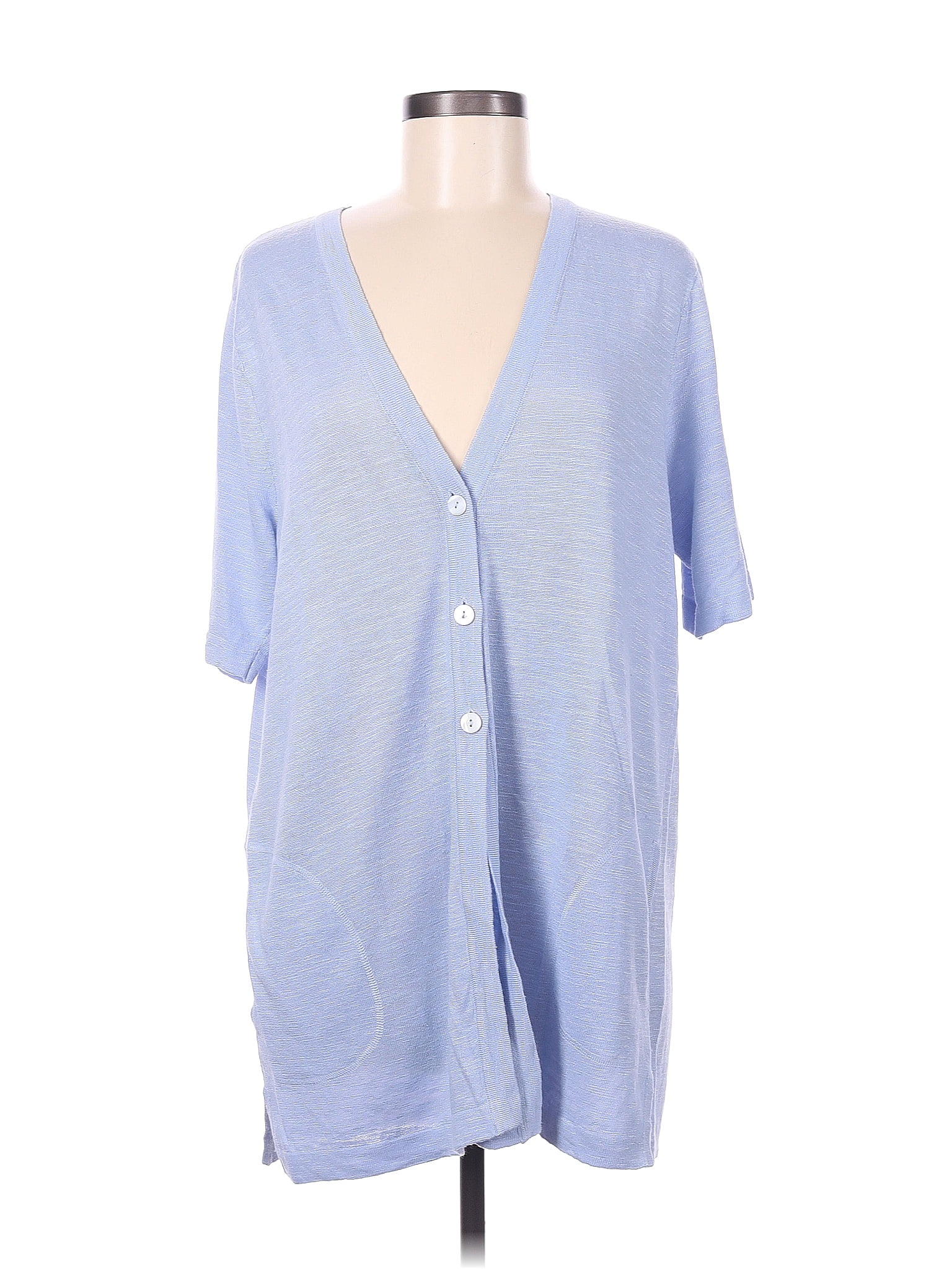 J.Jill Solid Blue Cardigan Size M - 75% off | ThredUp