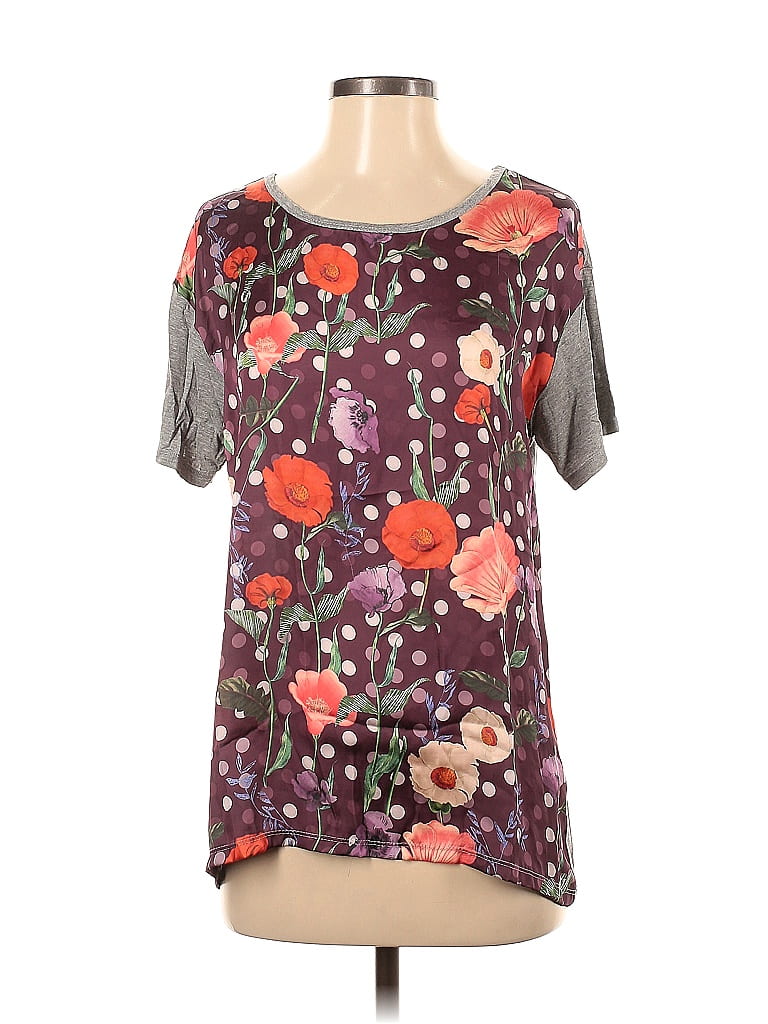 Zara W&B Collection Gray Short Sleeve Blouse Size S - 57% off | ThredUp