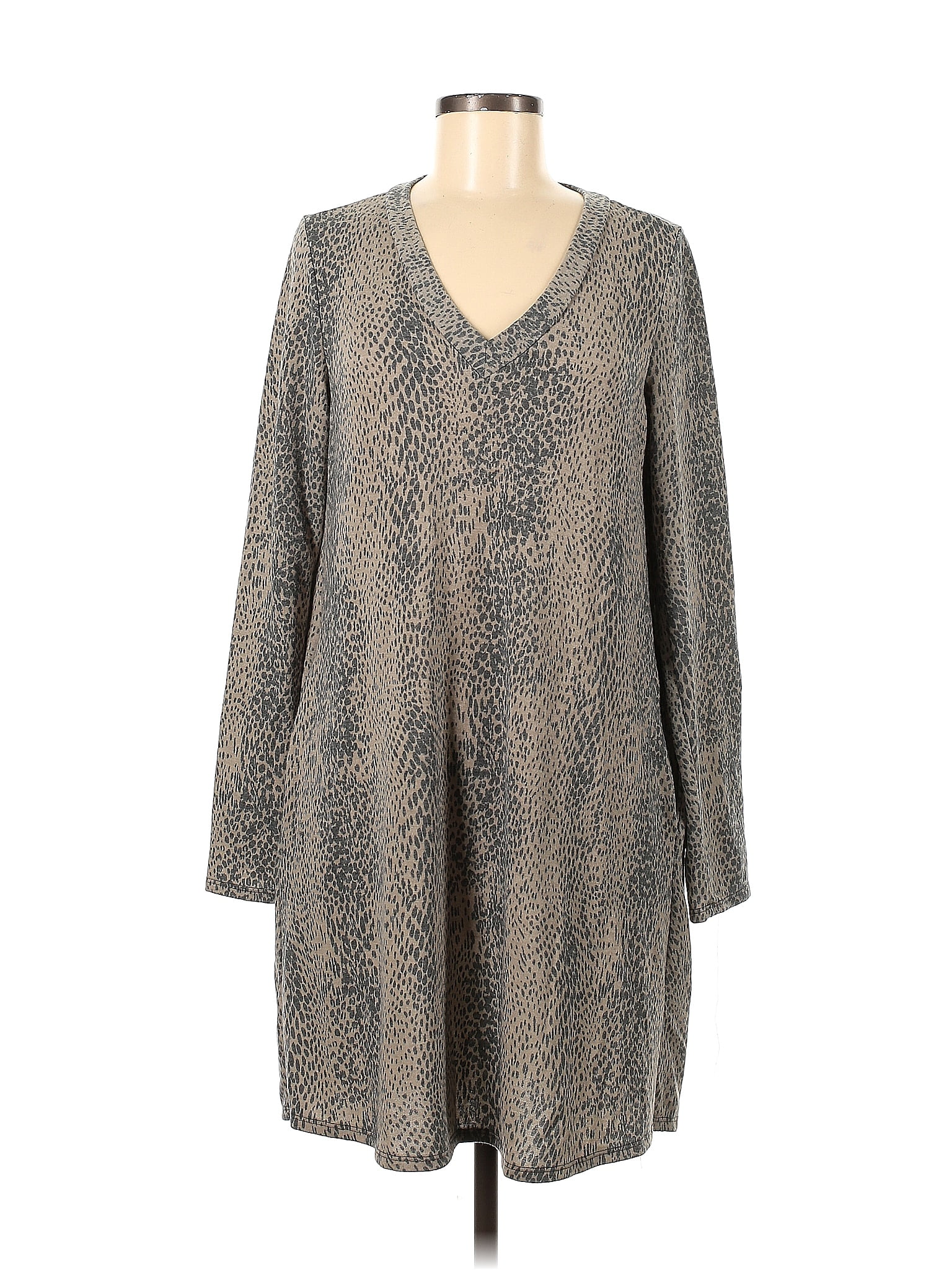 MTS Animal Print Gray Casual Dress Size M - 47% off | ThredUp