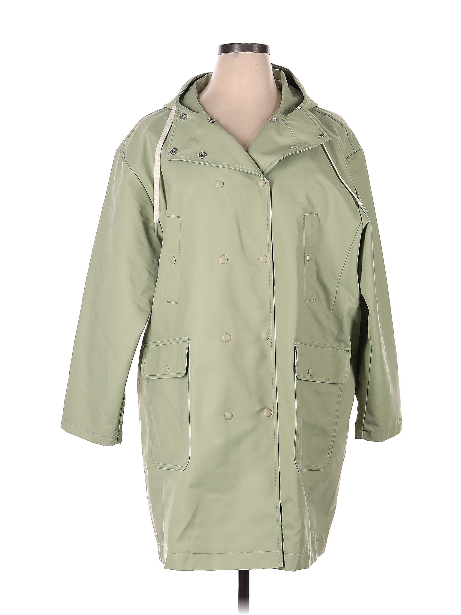 J.Crew 100% Polyester Green Raincoat Size XL - 66% off | ThredUp