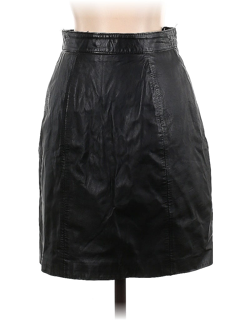 Byrnes & Baker 100% Leather Black Faux Leather Skirt Size 4 - 60% off ...