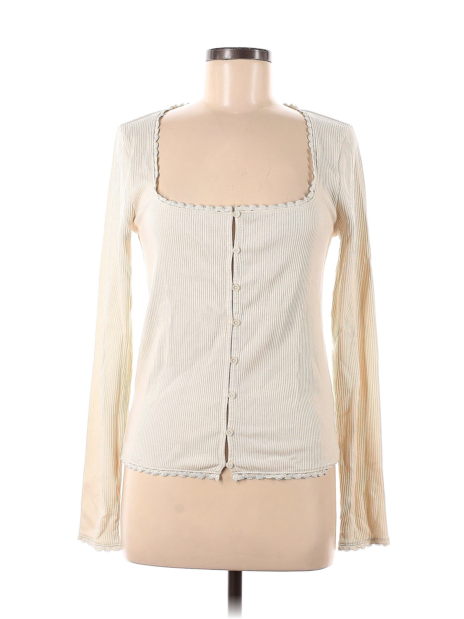 J.Crew Ivory Long Sleeve Button-Down Shirt Size M - 73% off | ThredUp