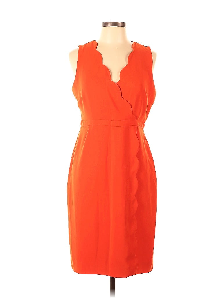 J Crew Solid Orange Cocktail Dress Size 10 81 Off Thredup