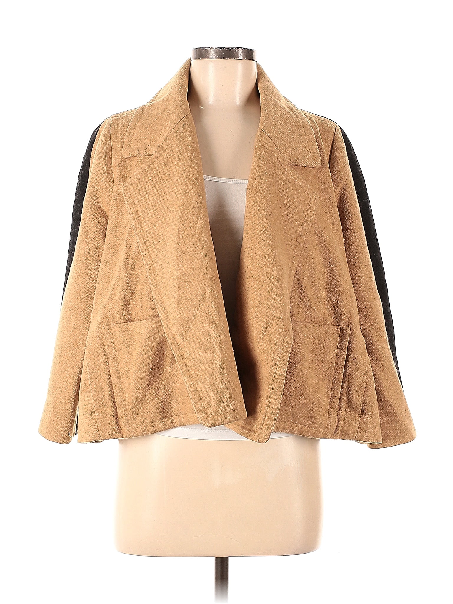 KAUFMANFRANCO Color Block Tan Camel Collar Jacket Size M - 81% off ...